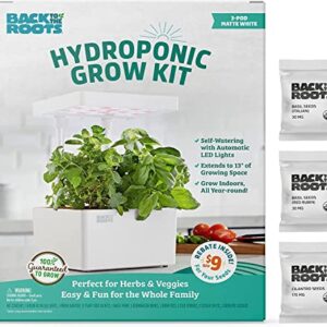 Back to the Roots Hydroponic Grow Kit, Indoor Garden (Matte White), Organic Seeds Included, Gardening Gift, Everything Included