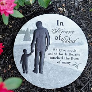 Boulevard East Concepts Dad Memorial Garden Stone Indoor Outdoor Father Remembrance Stepping Stone Gifts