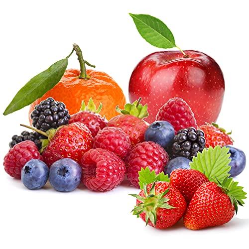 600+ Mix Fruit Seeds Combo Pack - 6 Variety Non-GMO Heirloom and Organic, Strawberry Seeds Raspberry Seeds Mulberry Seeds Apple Seeds Orange Seeds Blueberry Seeds for Planting Home Garden