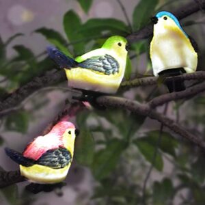 jzstom solar outdoor lights bird garden statues decor,bird figurine lights with powered led, housewarming birthday gifts for women, mom(3 pack)