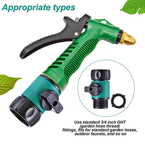 12 Pcs Garden Hose Shut off Valve Plastic Connect Water Hose Turn off Valve Garden Hose Connector Set with 6 Piece Anti Leak Valve Standard 3/4 Inch Thread and 12 Piece Rubber Gaskets