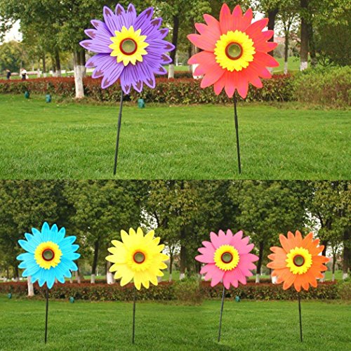 B bangcool Sunflower Lawn Pinwheels Wind Spinners Garden Party Pinwheel Wind Spinner for Patio Lawn & Garden (6 PCS)）