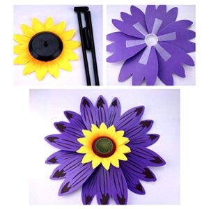 B bangcool Sunflower Lawn Pinwheels Wind Spinners Garden Party Pinwheel Wind Spinner for Patio Lawn & Garden (6 PCS)）