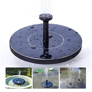 solar fountain for bird bath, solar powered fountain pump 1.5w free standing floating birdbath water pumps for garden, patio, pond and pool