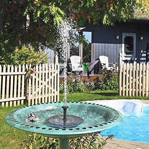 Solar Fountain for Bird Bath, Solar Powered Fountain Pump 1.5W Free Standing Floating Birdbath Water Pumps for Garden, Patio, Pond and Pool