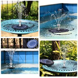 AISITIN 3.5W DIY Solar Fountain Pump for Water Feature Outdoor Solar Bird Bath Fountain Pump with Multiple Nozzles, Solar Powered Water Floating Fountain for Garden, Ponds, Fish Tank and Aquarium