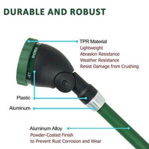 FLORIAX Watering Wand with Rotating Head Heavy Duty 24 Inch Ergonomic Sprayer Wand with Trigger Adjustable Spray Garden Hose Nozzles Hanging Basket Wand with Flow Control, No Assembly Required Wand