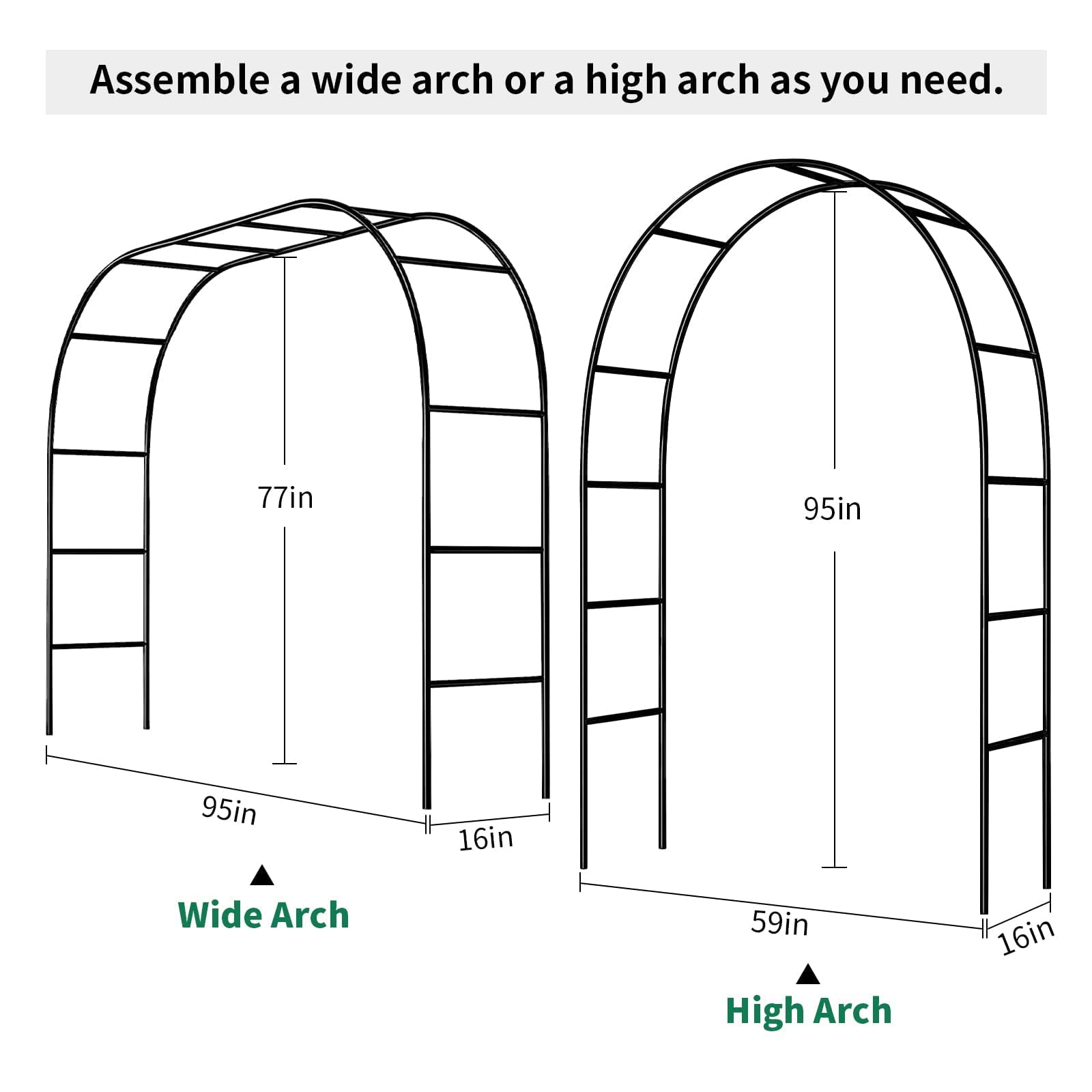 Wedding Arches for Ceremony Wedding Arch 6.6ft Circle Backdrop Stand Round Backdrop Stand Balloon Arch Stand Circle Balloon Arch Frame Round Balloon Arch Frame for Party Decoration (Garden Arch)