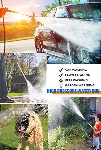 Shayee High Pressure Power Washer Wand for Garden Hose with Jet Nozzle and Fan Nozzle Hydro Jet Power Sprayer for Car Washing or Garden Cleaning Made of Durable Metal