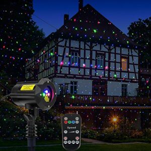 Poeland Outdoor Garden Laser Lights Waterproof Christmas Projector Lighting with Security Lock 3 Color Red Green Blue