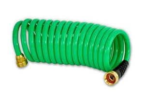 hosecoil 3/8 inch self coiling garden, rv, outdoor water hose (15.00, green)