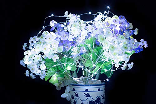 Minetom Fairy Lights Plug in, 70Ft 200 Led Waterproof Firefly Lights on Silver Wire UL Adaptor Included, Starry String Lights for Wedding Indoor Outdoor Christmas Patio Garden Decoration, White