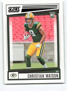 2022 score #367 christian watson nm-mt rc rookie green bay packers football nfl