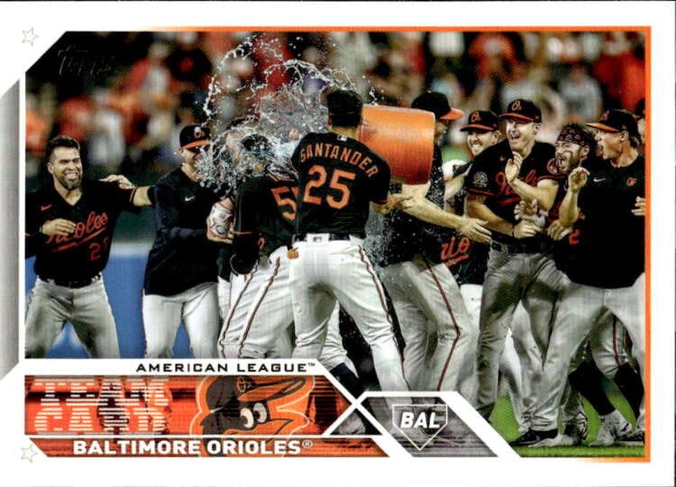 2023 TOPPS #112 BALTIMORE ORIOLES TEAM CARD BASEBALL OFFICIAL TRADING CARD OF THE MLB