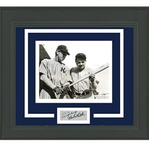 framed babe ruth lou gehrig facsimile laser engraved signature dual auto new york yankees 15×16 baseball photo