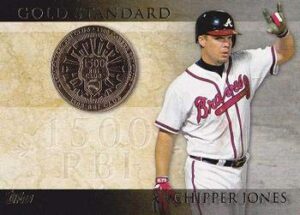 2012 topps gold standard #gs-21 chipper jones braves baseball card nm-mt