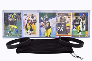 jerome bettis football cards (5) assorted bundle – pittsburgh steelers trading card gift set