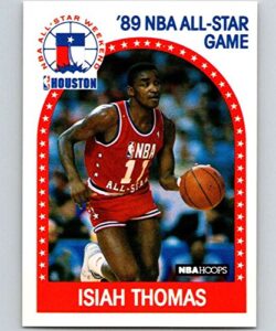 1989-90 hoops basketball #177 isiah thomas detroit pistons as official nba trading card