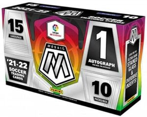 2021/22 panini mosaic laliga soccer hobby box (10 pks/bx)