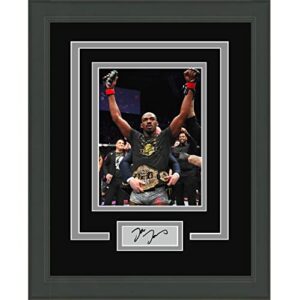 framed jon jones facsimile laser engraved signature auto ufc 14×17 photo