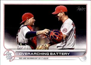 2022 topps #473 yadier molina/adam wainwright st. louis cardinals series 2 mlb baseball trading card