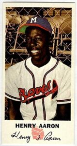 hank aaron hof 1954 johnson cookies milwaukee – atlanta braves reprint baseball card