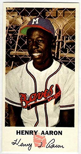 HANK AARON HOF 1954 Johnson Cookies Milwaukee - Atlanta Braves REPRINT Baseball Card