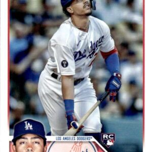 2023 TOPPS #163 MIGUEL VARGAS RC LOS ANGELES DODGERS BASEBALL OFFICIAL TRADING CARD OF THE MLB