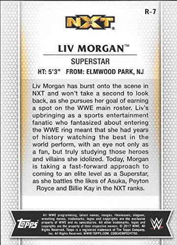 2017 Topps Women's Division Roster Wrestling #R-7 Liv Morgan NXT Official World Wrestling Entertainment Trading Card