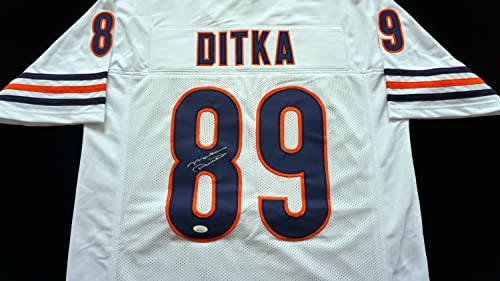 Mike Ditka Signed Autographed White Chicago Football Jersey JSA COA - Size XL