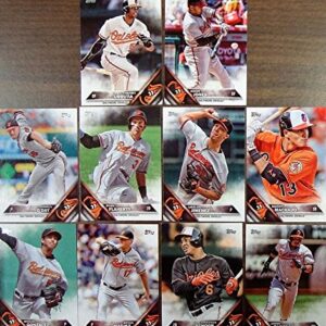 Baltimore Orioles 2016 Topps Complete 24 Card Team Set with Manny Machado and Adam Jones Plus