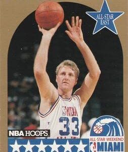 1990 NBA Hoops Basketball Card #2: Larry Bird (All-Star - Boston Celtics)