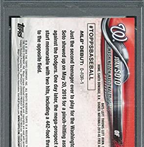 Juan Soto 2018 Topps Update Baseball Rookie Card RC #US104 Graded PSA 10 GEM MINT