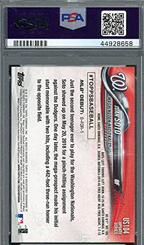 Juan Soto 2018 Topps Update Baseball Rookie Card RC #US104 Graded PSA 10 GEM MINT