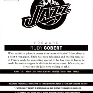 2013-14 NBA Hoops #287 Rudy Gobert Utah Jazz Official RC Rookie Basketball Card made by Panini