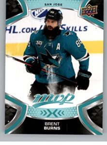 2021-22 upper deck mvp #88 brent burns san jose sharks nhl hockey trading card