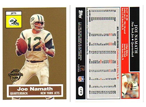 Joe Namath Topps Special 50th Anniversary Gold Edition Football Card -HOF- New York Jets