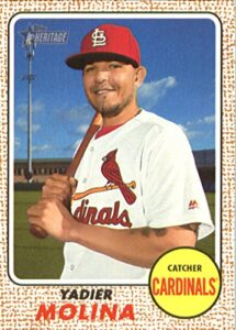 2017 topps heritage #77 yadier molina st. louis cardinals baseball card