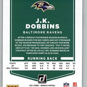 2021 Donruss #210 J.K. Dobbins Baltimore Ravens NFL Football Card NM-MT