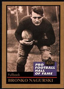 football nfl 1991 enor pro football hof #105 bronko nagurski nm-mt+ bears