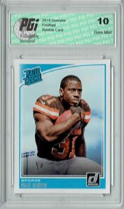 nick chubb 2018 donruss football #308 rated rookie card pgi 10 – unsigned football cards