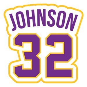 magic johnson no. 32 patch – jersey number basketball sew or iron-on embroidered patch 2 1/2 x 2 3/4″