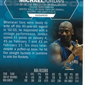 2002-03 Michael Jordan Topps Finest Card #100 Washington Wizards