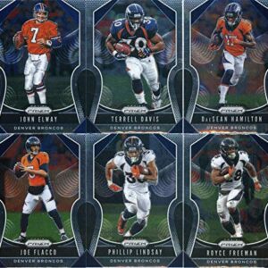 2019 Panini Prizm Football Denver Broncos Veteran Team Set of 11 Cards: Chris Harris Jr.(#113), Courtland Sutton(#199), Emmanuel Sanders(#200), DaeSean Hamilton(#201), Joe Flacco(#202), Phillip Lindsay(#203), Royce Freeman(#204), Bradley Chubb(#205), Von