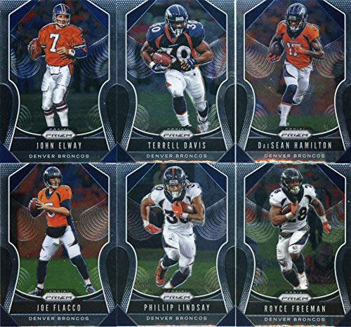 2019 Panini Prizm Football Denver Broncos Veteran Team Set of 11 Cards: Chris Harris Jr.(#113), Courtland Sutton(#199), Emmanuel Sanders(#200), DaeSean Hamilton(#201), Joe Flacco(#202), Phillip Lindsay(#203), Royce Freeman(#204), Bradley Chubb(#205), Von