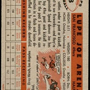 1956 Topps # 38 Joe Arenas San Francisco 49ers (Football Card) GOOD 49ers Nebraska - Omaha