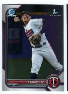 brooks lee 2022 bowman chrome draft 1st card #bdc153 baseball rookie rc minnesota twins