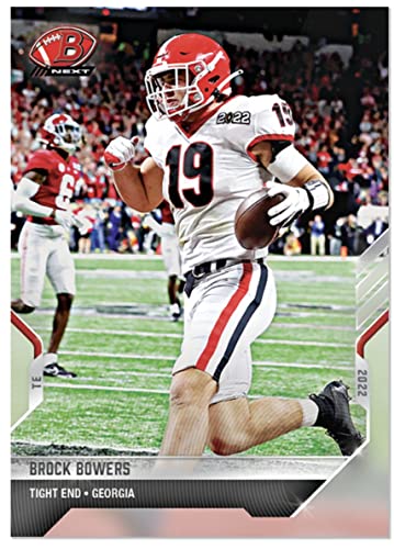 2022 Bowman NEXT Topps Now Brock Bowers #14 -Freshman TE scores TD in National Championship game- Georgia football trading card- Shipped in Protective Screwdown Holder.