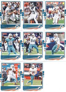 2020 donruss veteran football miami dolphins team set of 8 cards: ryan fitzpatrick(#150), devante parker(#151), mike gesicki(#152), christian wilkins(#153), jerome baker(#154), dan marino(#155), aqib talib(#156), bob griese(#157)