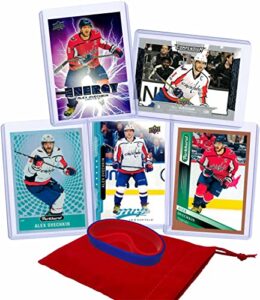 alexander ovechkin (5) assorted hockey cards bundle – washington capitals trading card